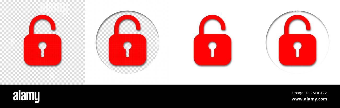 Unlock icons set. Unlock sign and symbol. unlocked padlock icon Stock ...