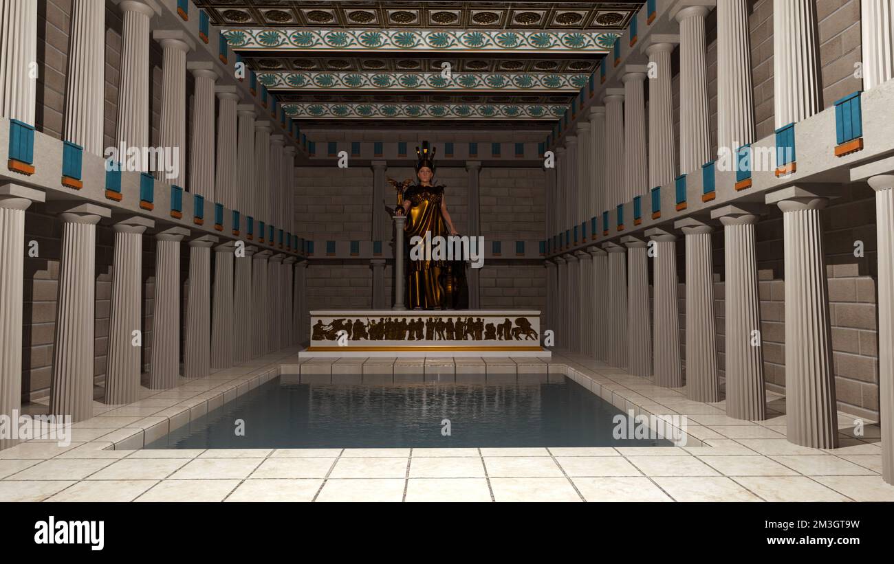 Goddess Athena in the Parthenon Stock Photo - Alamy
