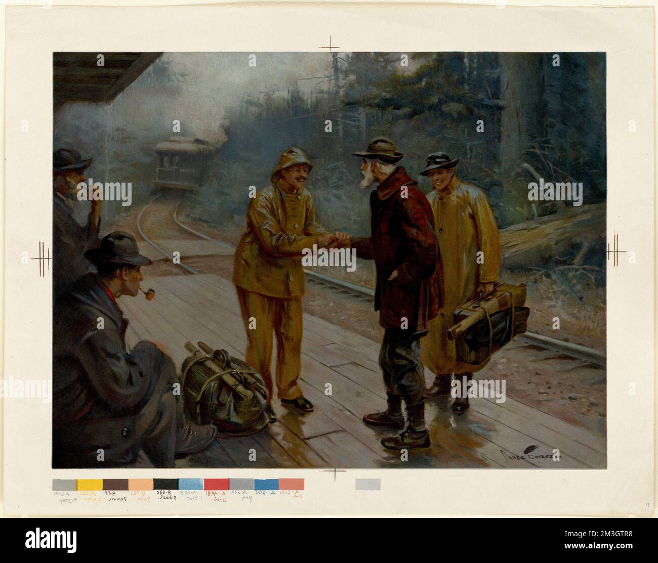 Men on train platform , Railroad trains, Railroad tracks, Travelers ...