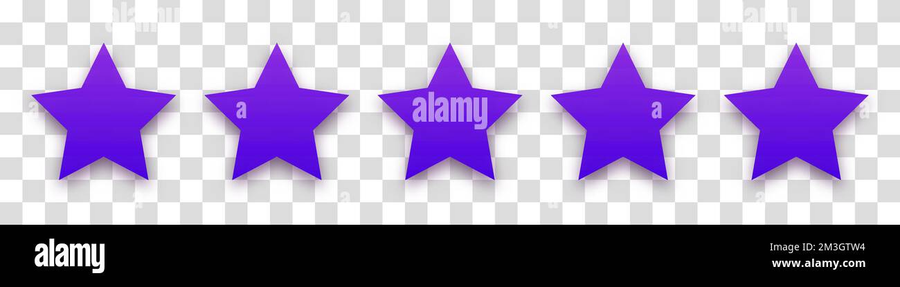 Star purple icon on transparent background. Customer feedback concept ...