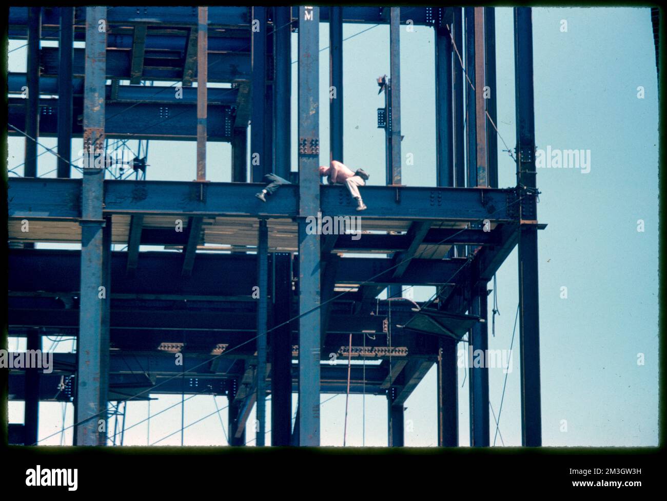 Men working on steel girders , Girders, Construction, Construction ...