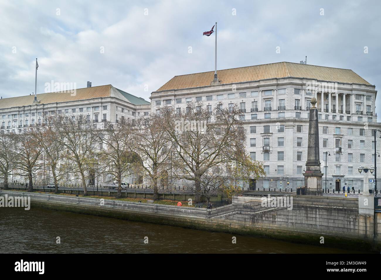 Thames House, on the north bank of the river Thames, London, England ...