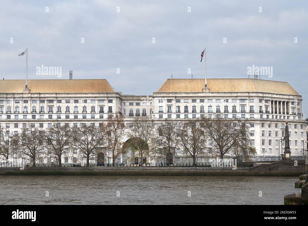 Thames House, on the north bank of the river Thames, London, England ...