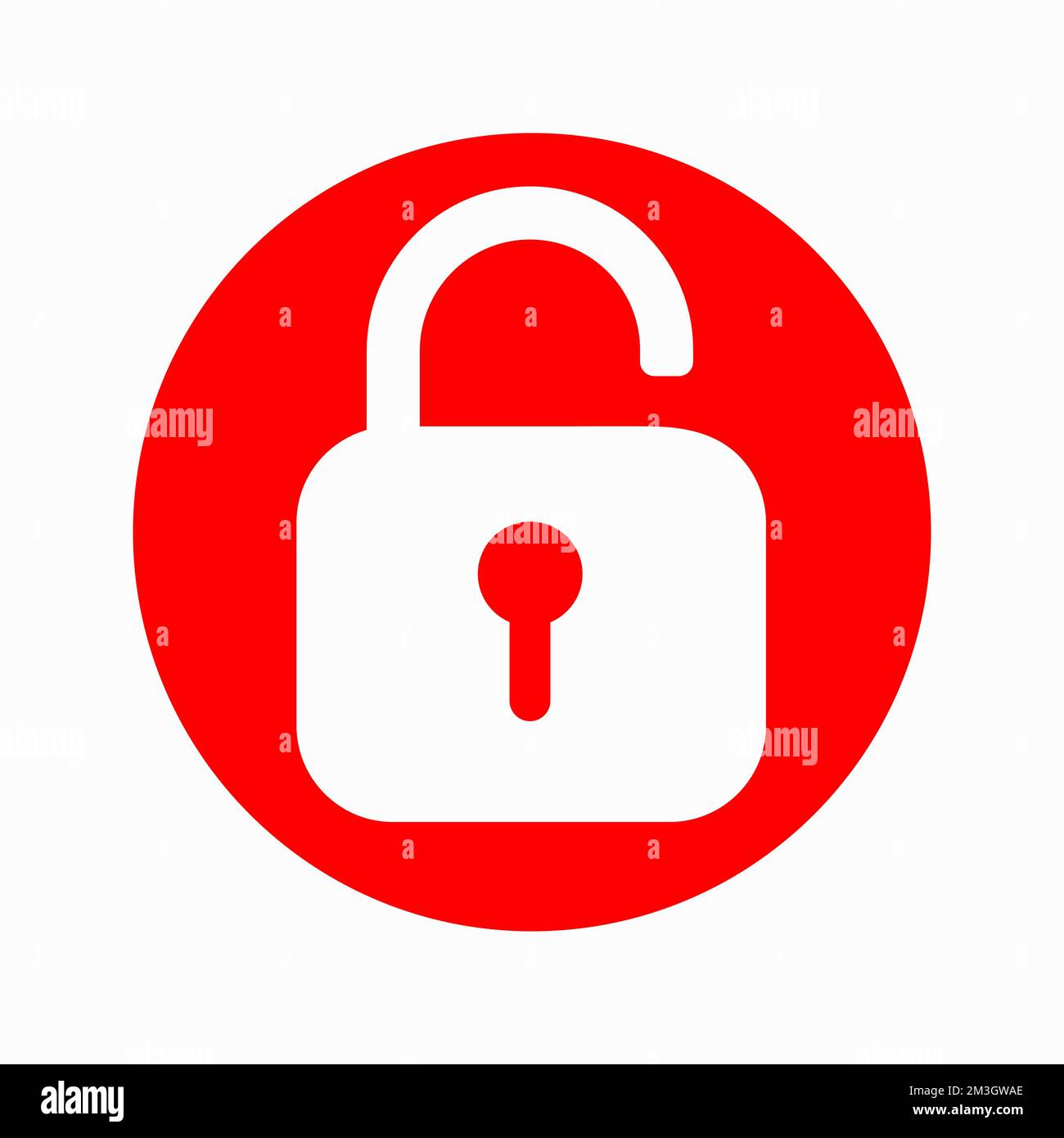Padlock icon isolated on white background. Symbol sign unlock. Vector ...