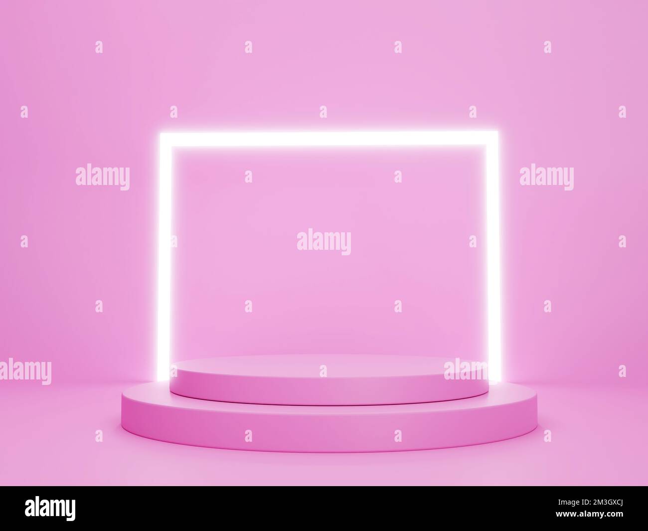 3d rendered pink podium background Stock Photo - Alamy