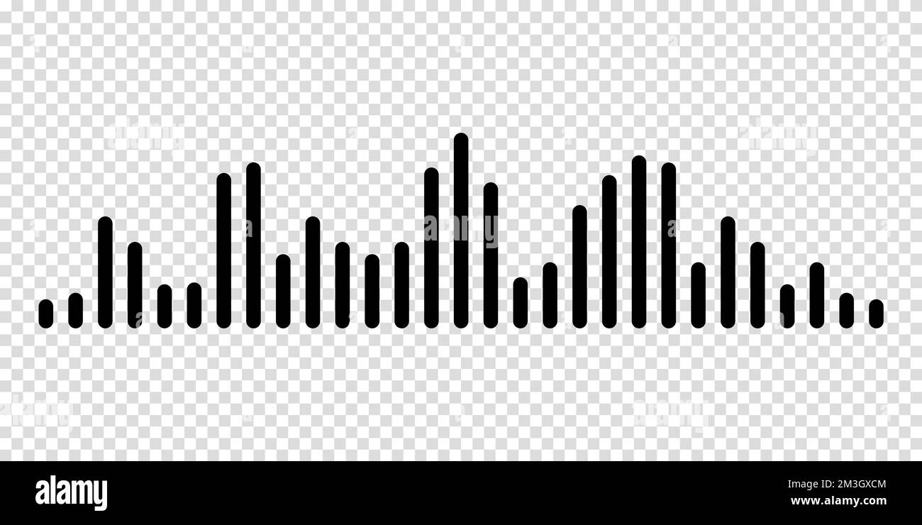 Audio wave. icon sound song. EQ. Podcast wave. Symbols on isolated ...