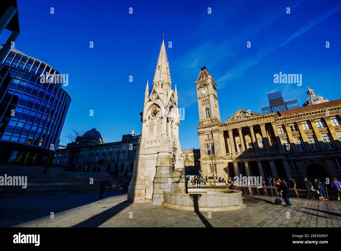 The Chamberlain Memorial and clock tower of the Birmingham Museum & Art ...