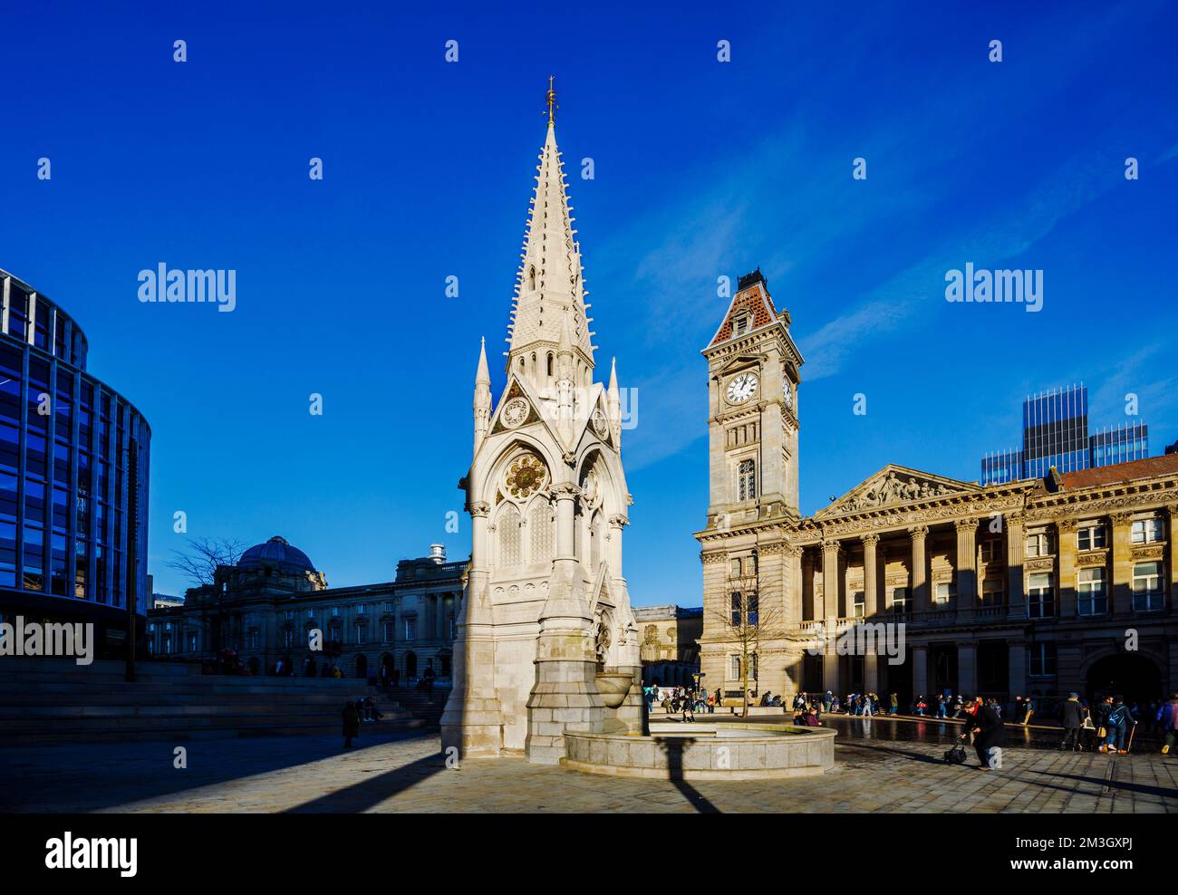 The Chamberlain Memorial and clock tower of the Birmingham Museum & Art ...