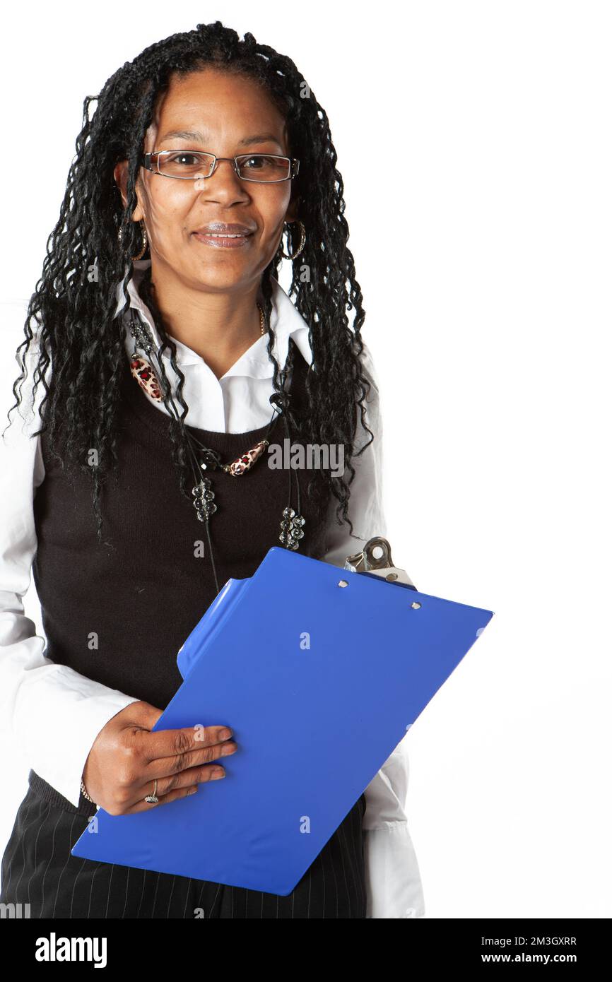 Teenage Students: Teacher with Register. A smile and eye contact from a ...