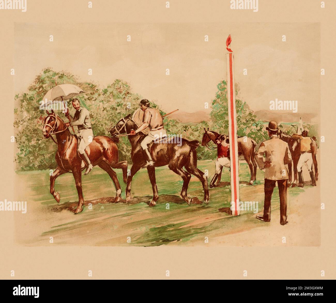 Gymkhana races, the umbrella race Stock Photo - Alamy