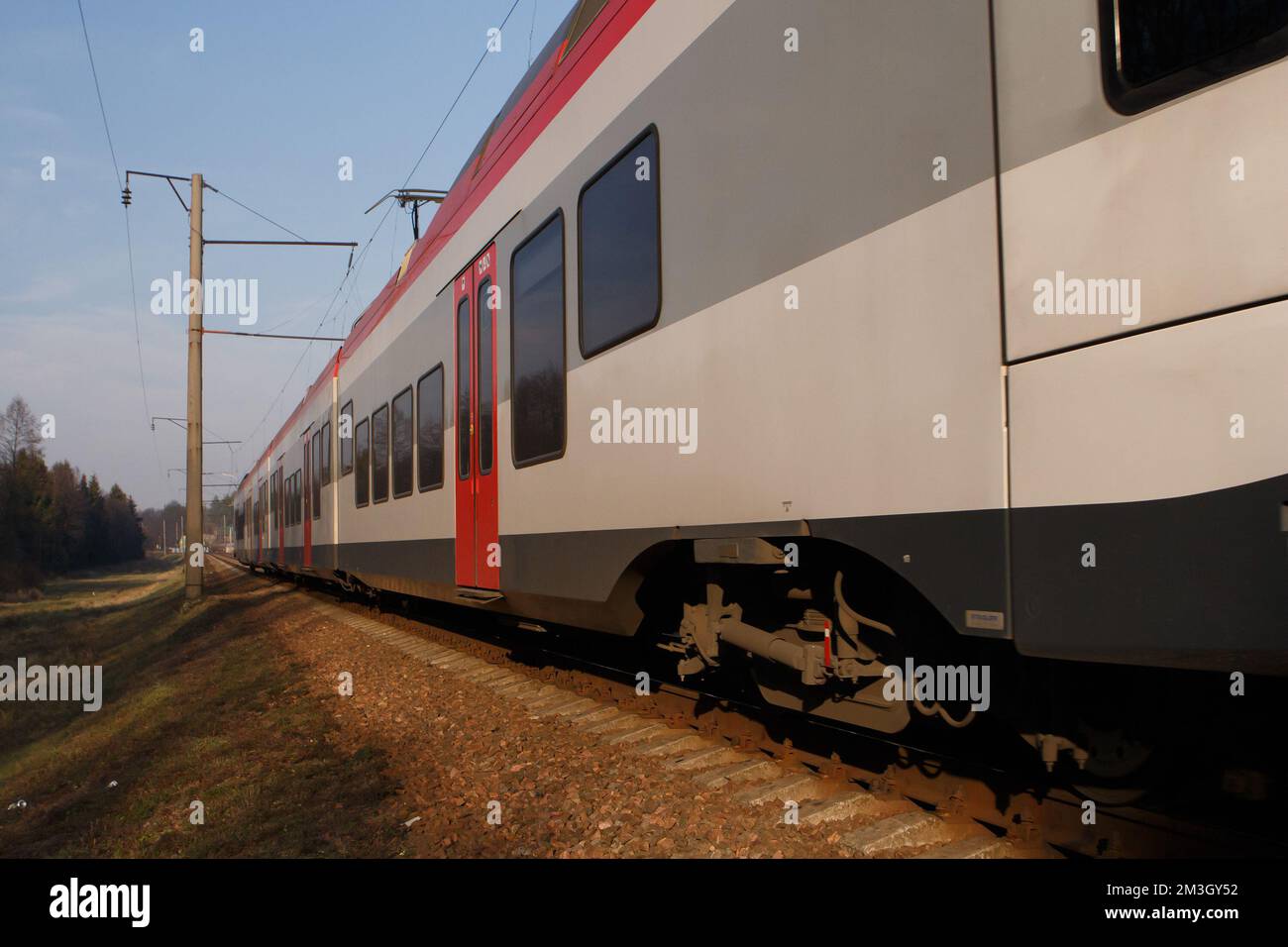 Train locomotive on railway tracks Stock Photo - Alamy