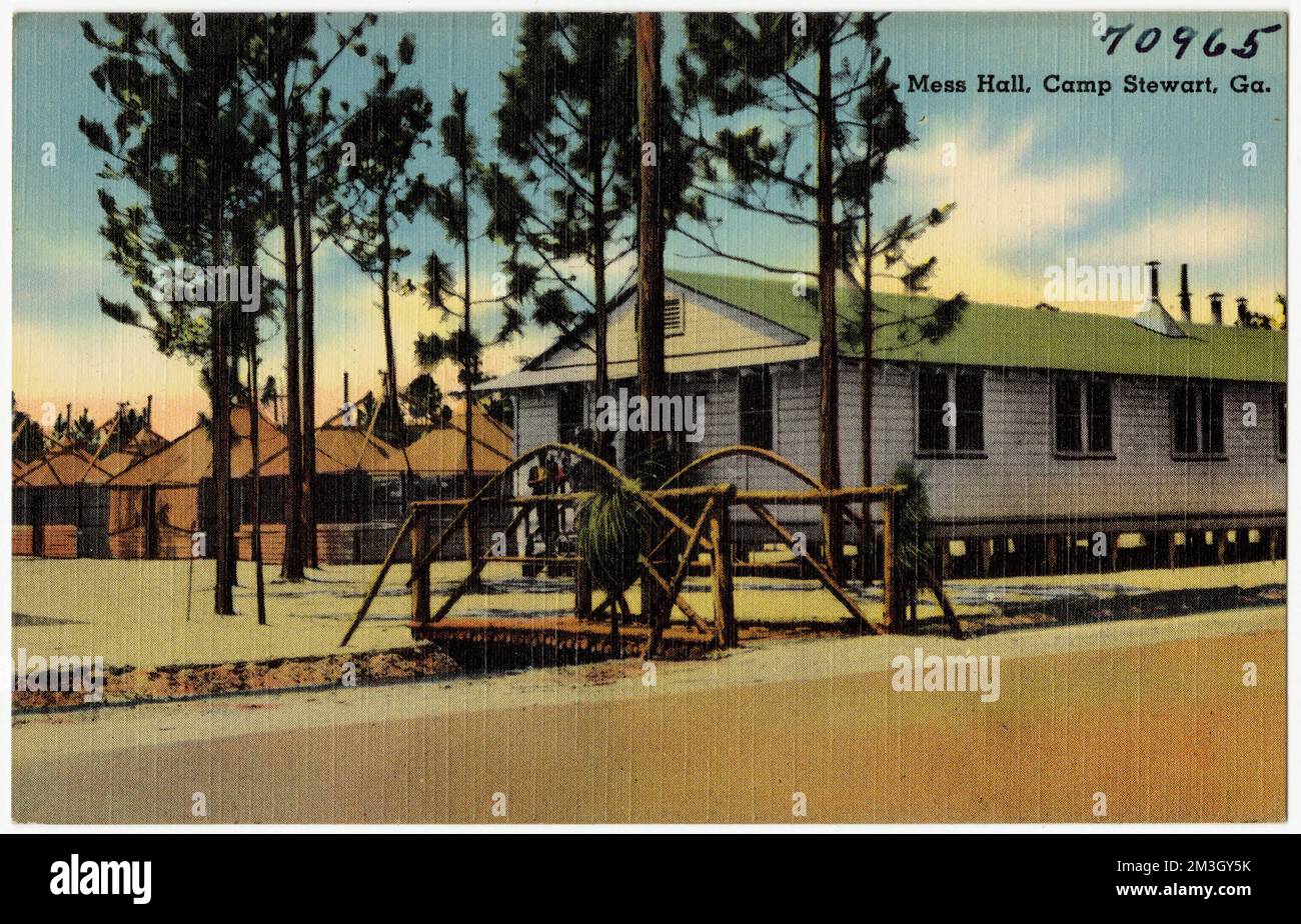 Mess hall, Camp Stewart, Ga. , Military facilities, Tichnor Brothers ...