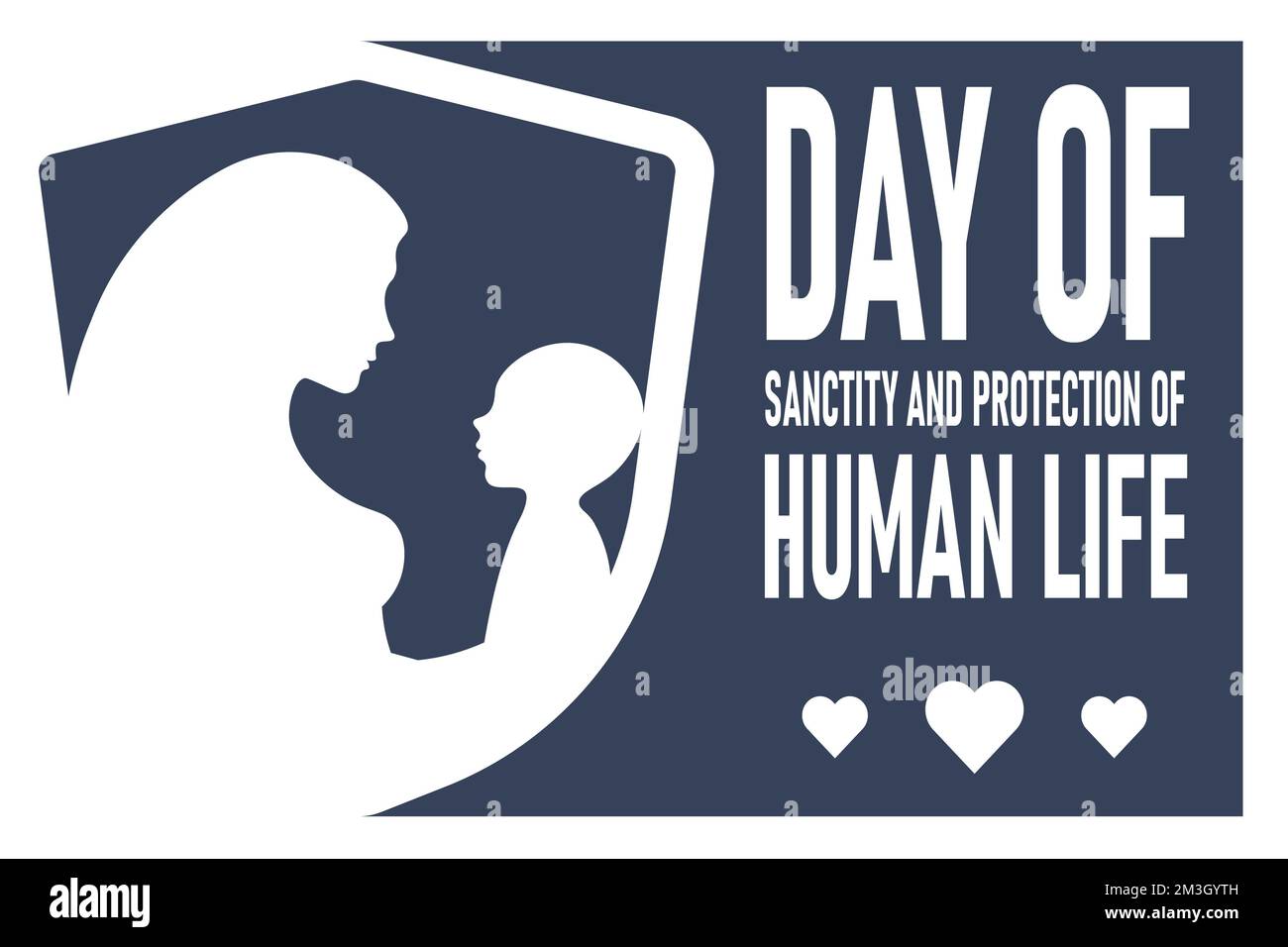 Day of Sanctity and Protection of Human Life background. Vector ...