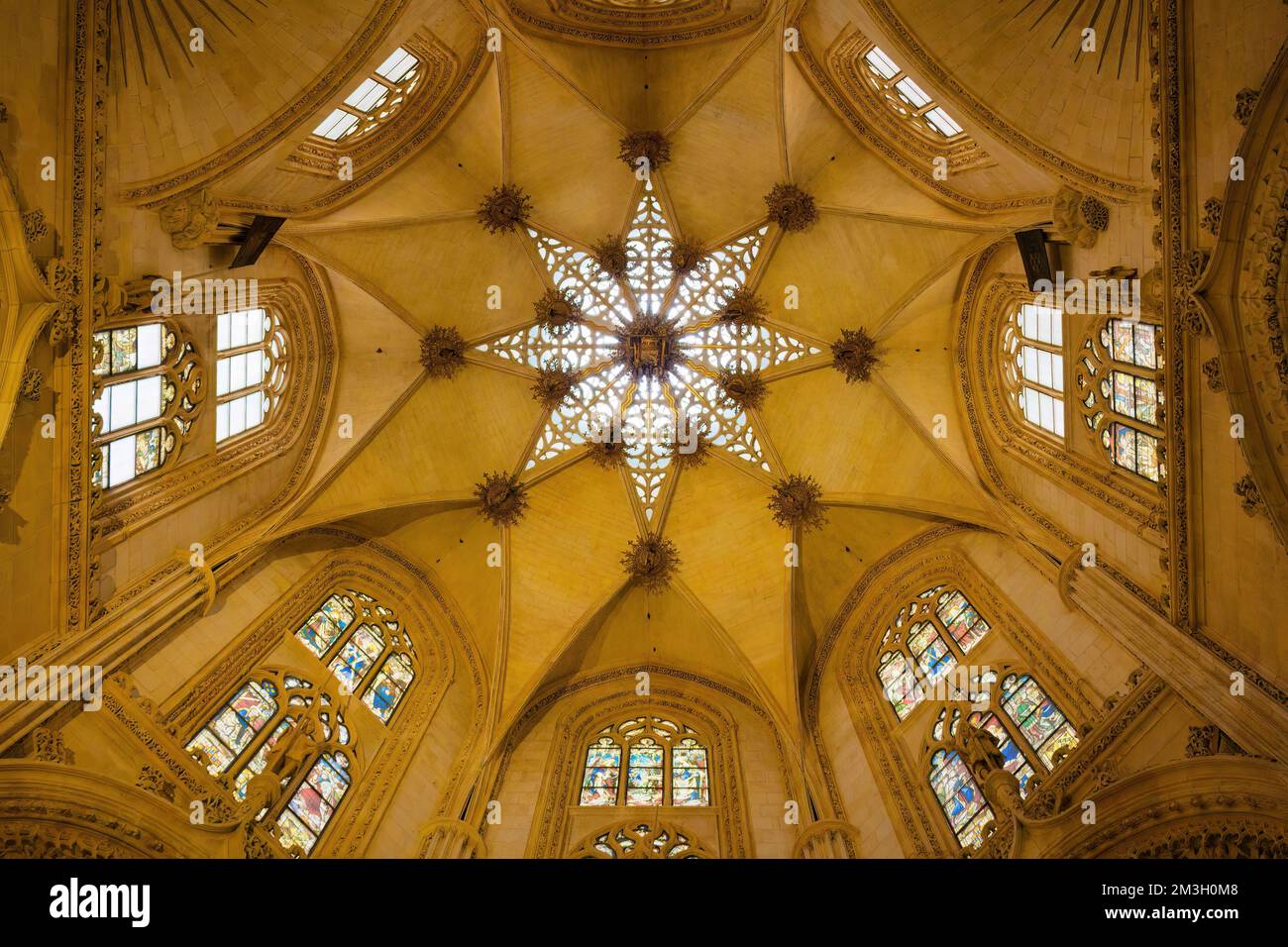 Burgos, Spain: Cimborrio of the Chapel of the Condestables of the ...