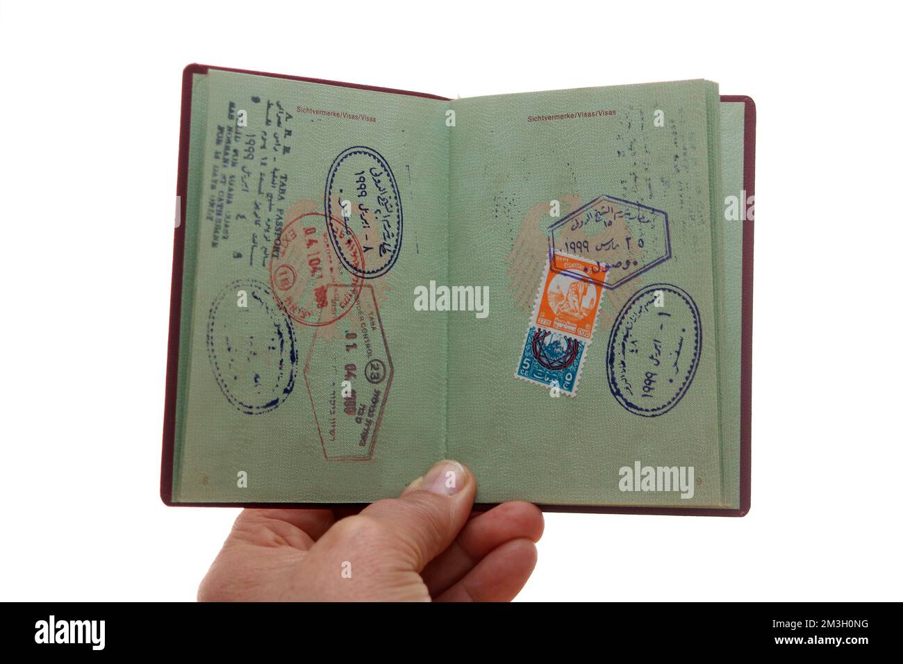 Entry Stamp In Passport Stock Photo - Alamy