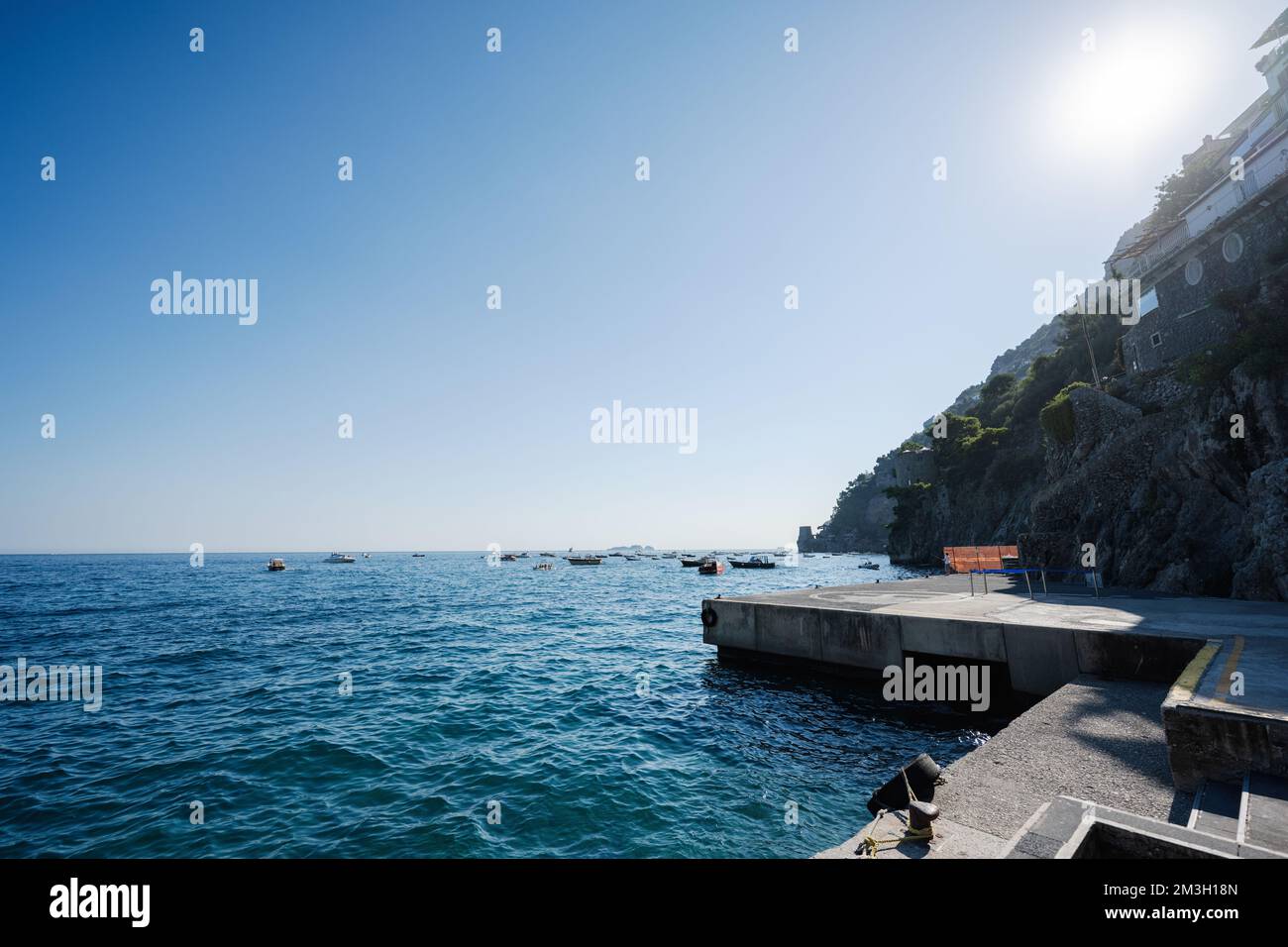 Boats and yachts at Positano on Italy's Amalfi Coast Stock Photo - Alamy