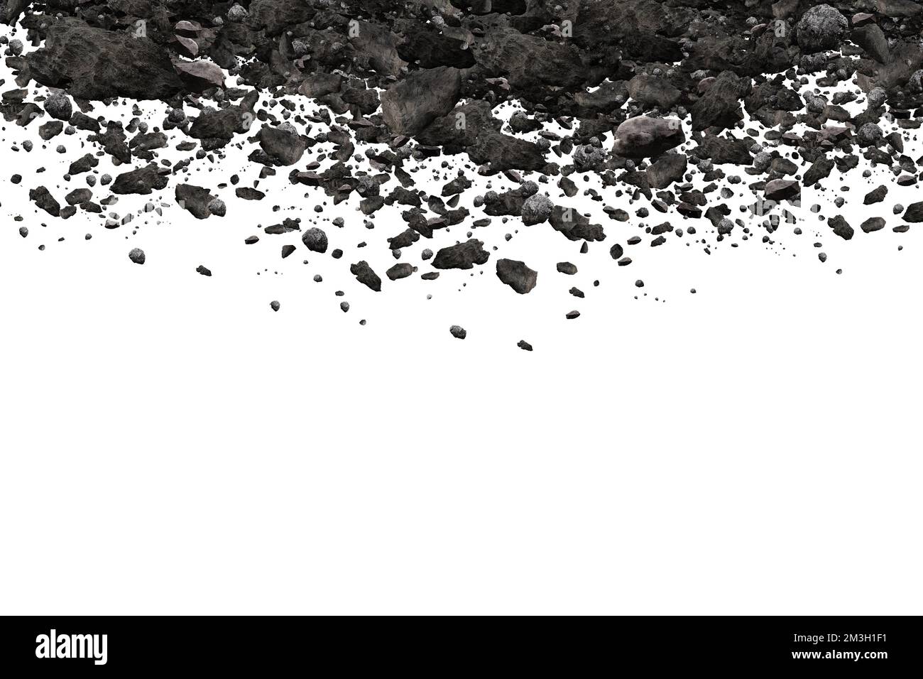 rock isolated on white background Stock Photo - Alamy