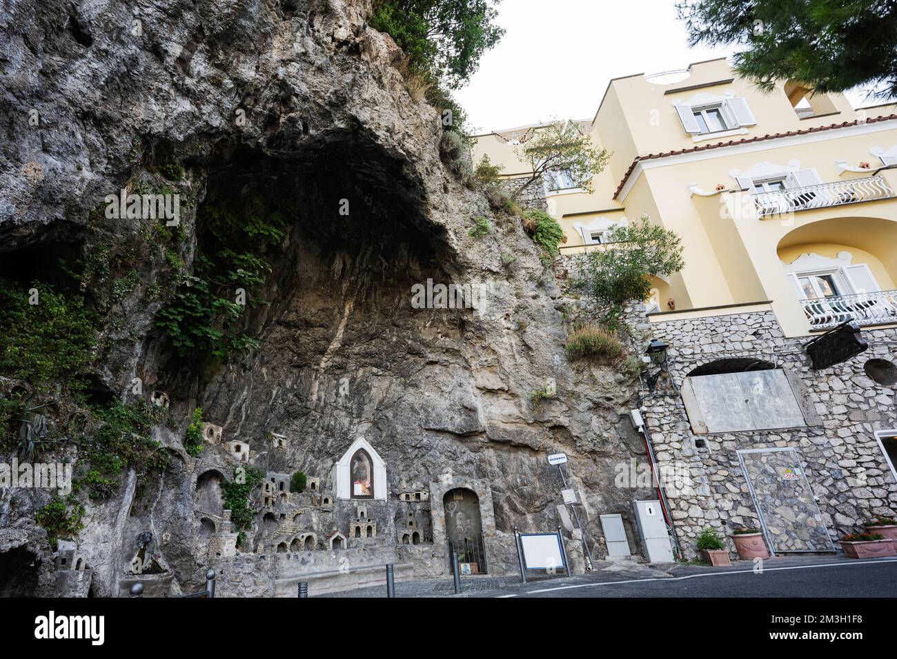 Grotta di Fornillo cave attraction in Positano, Italy Stock Photo - Alamy