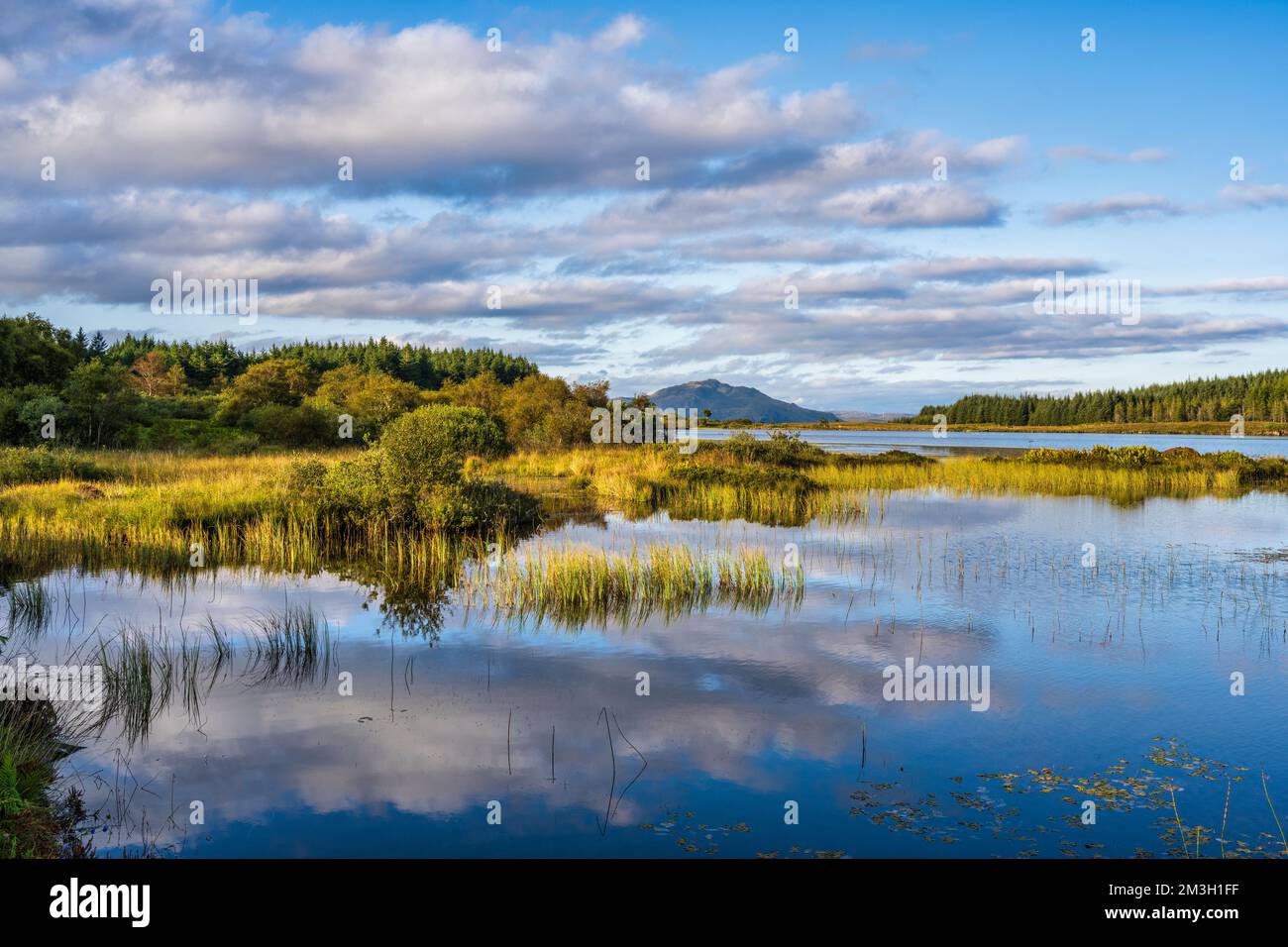 Loch Peallach, the easternmost of the three Mishnish Lochs with the ...