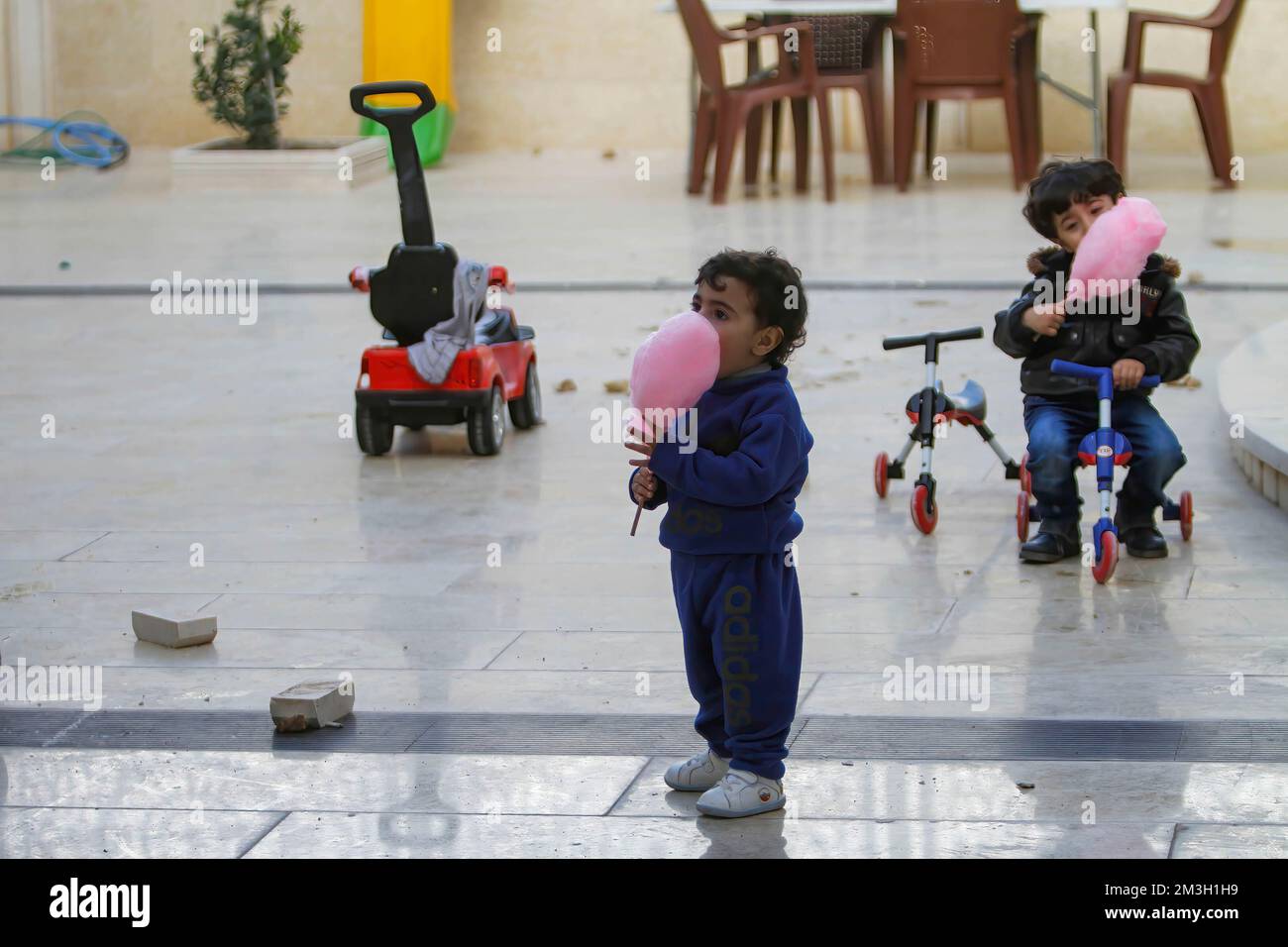 Nablus, Palestine. 15th Dec, 2022. Two children, Ali and Izz al-Din ...