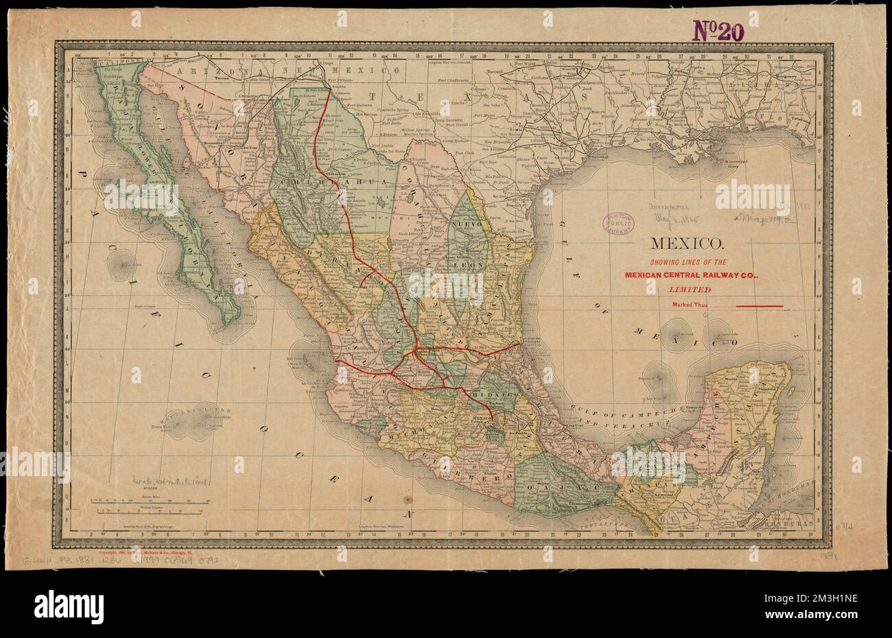 Mexico : showing lines of the Mexican Central Railway Co., Limited ...