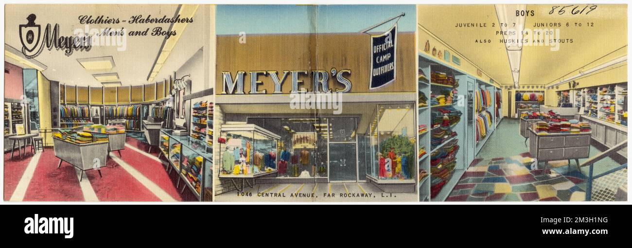 Meyer's Clothier's -- haberdashers, men's and boys, 1046 Central Avenue ...