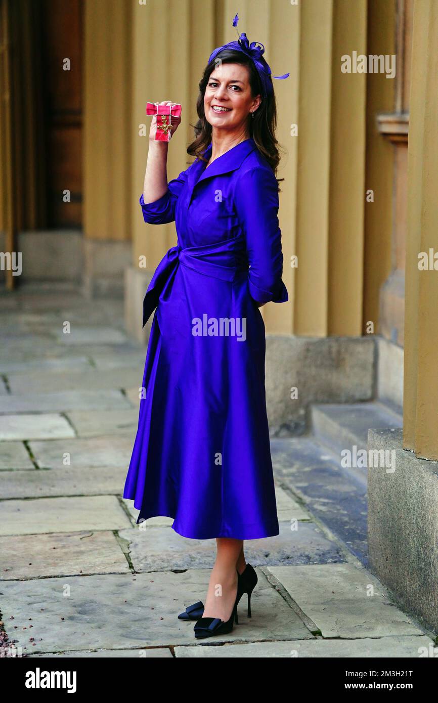 Journalist and campaigner Alexis Bowater after being made an Officer of ...