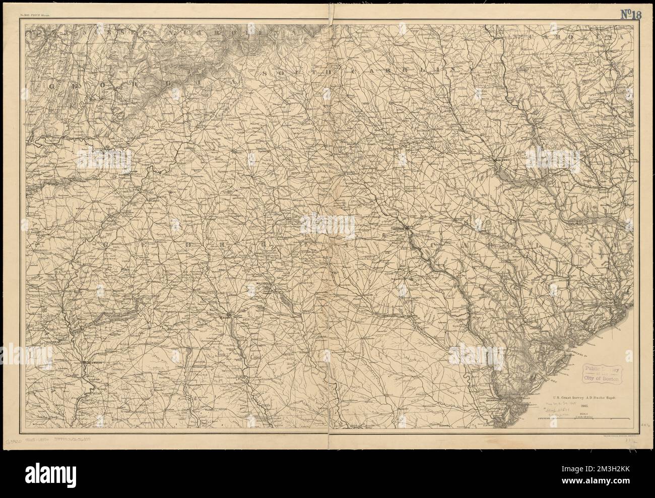 [Middle Georgia and South Carolina] , Georgia, Maps, South Carolina ...