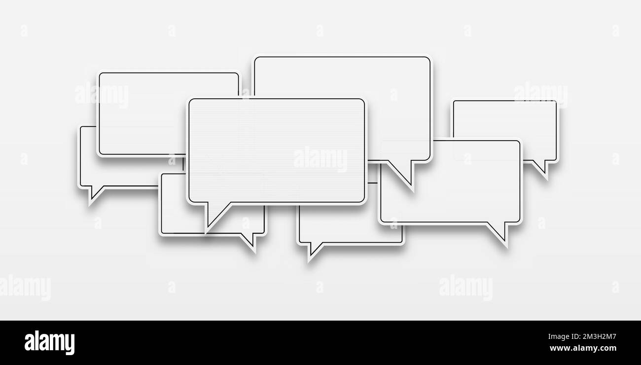 Set of speech bubbles icons. Communication between people, a kind of ...