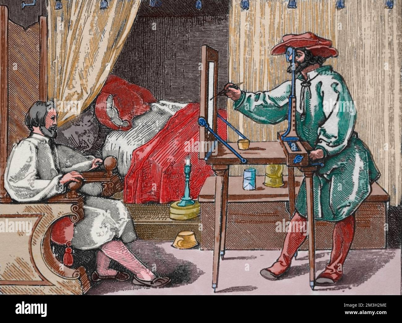 Instruments of mathematical precision for executing portraits Stock ...