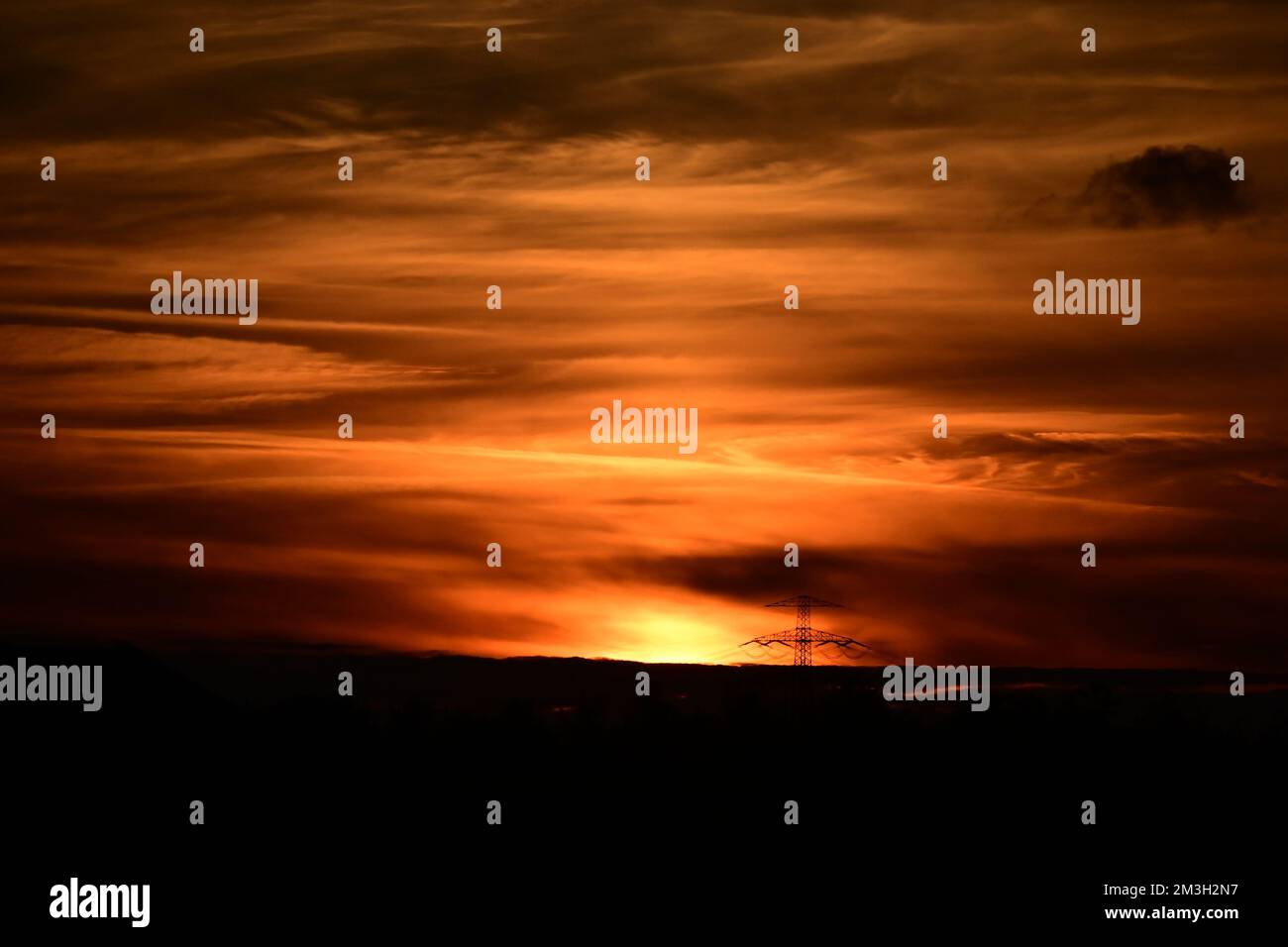 A scenic skyscape during sunset Stock Photo - Alamy