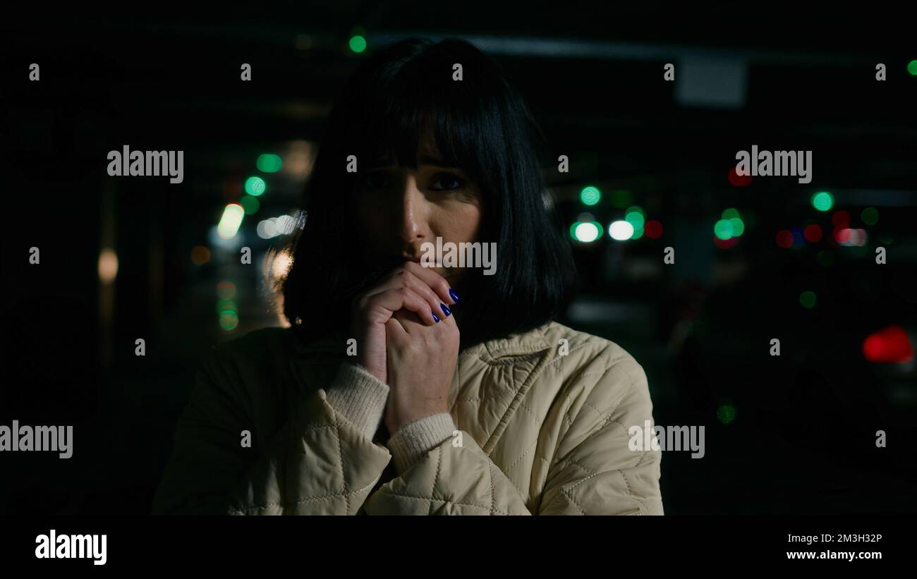 Fearful young stressed woman scared Caucasian Ukrainian girl female ...