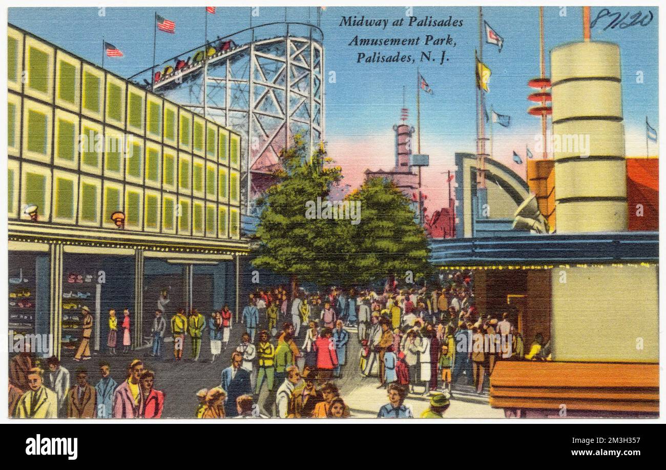 Midways at Palisades Amusement Park, Palisades, N. J. , Amusement parks ...