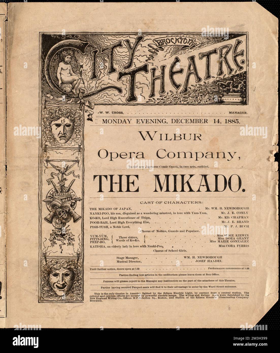 The Mikado,Wilbur Opera Company , Entertainment, Sullivan, Arthur, 1842 ...