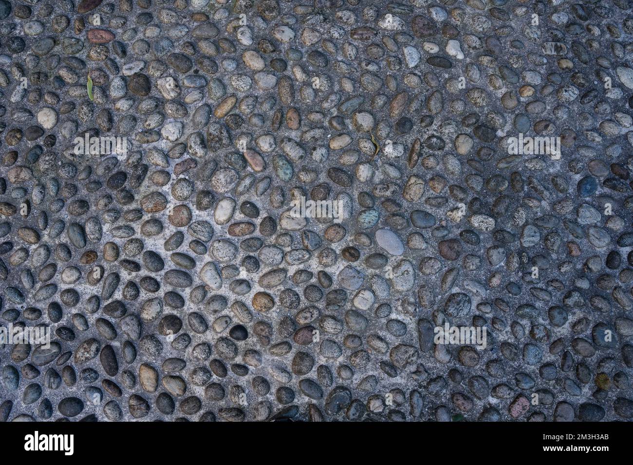 Floor structure of an ancient city with stones, mortar and concrete ...