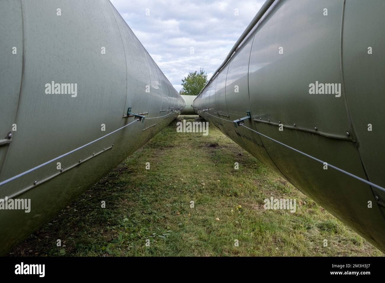 Thermal energy transfer infrastructure. central heating pipes in a ...