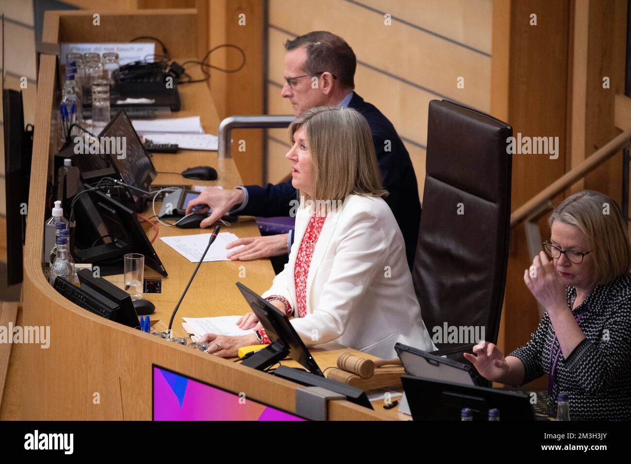 Alison johnstone addresses the chamber hi-res stock photography and ...