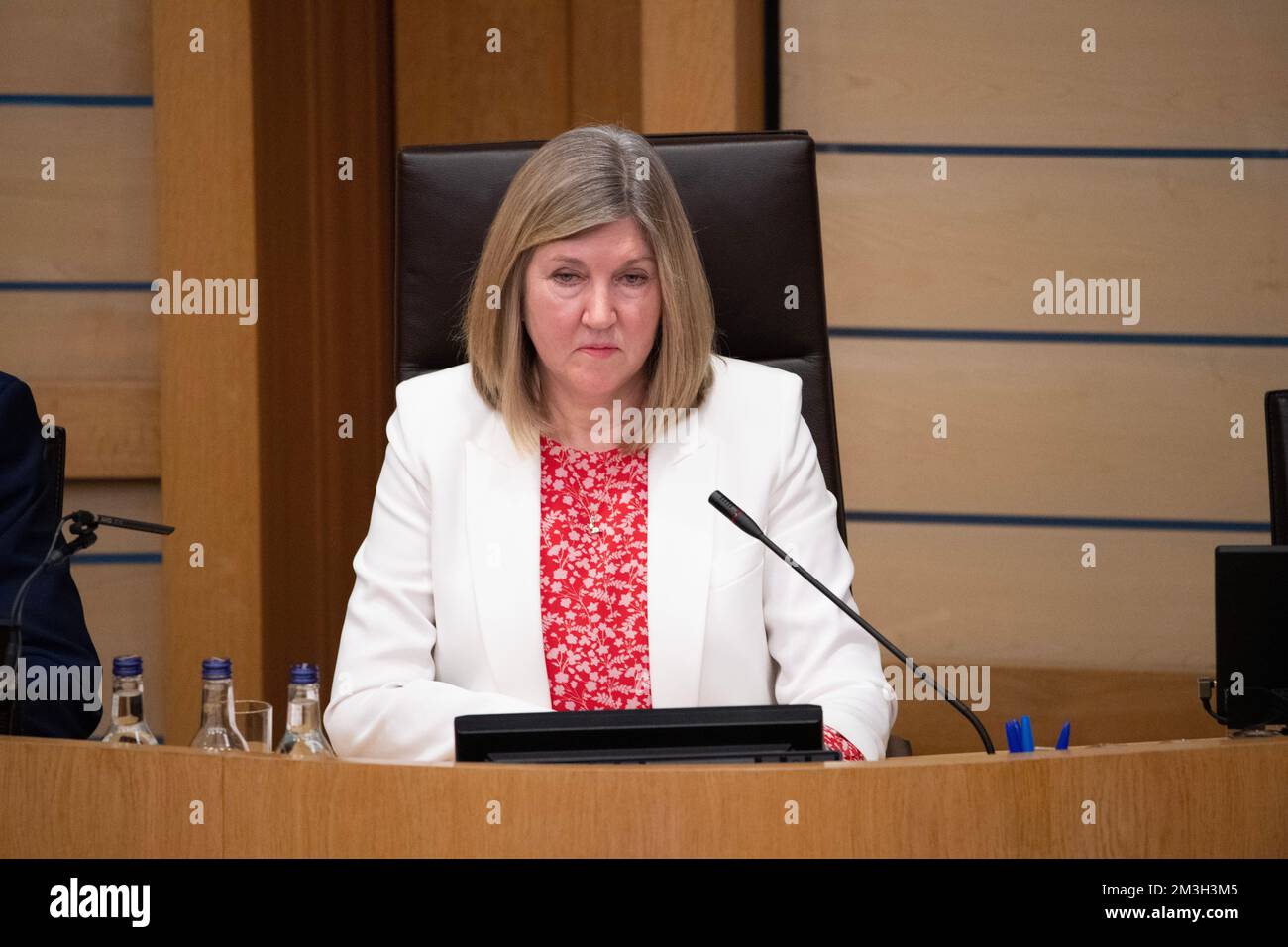 Alison johnstone addresses the chamber hi-res stock photography and ...