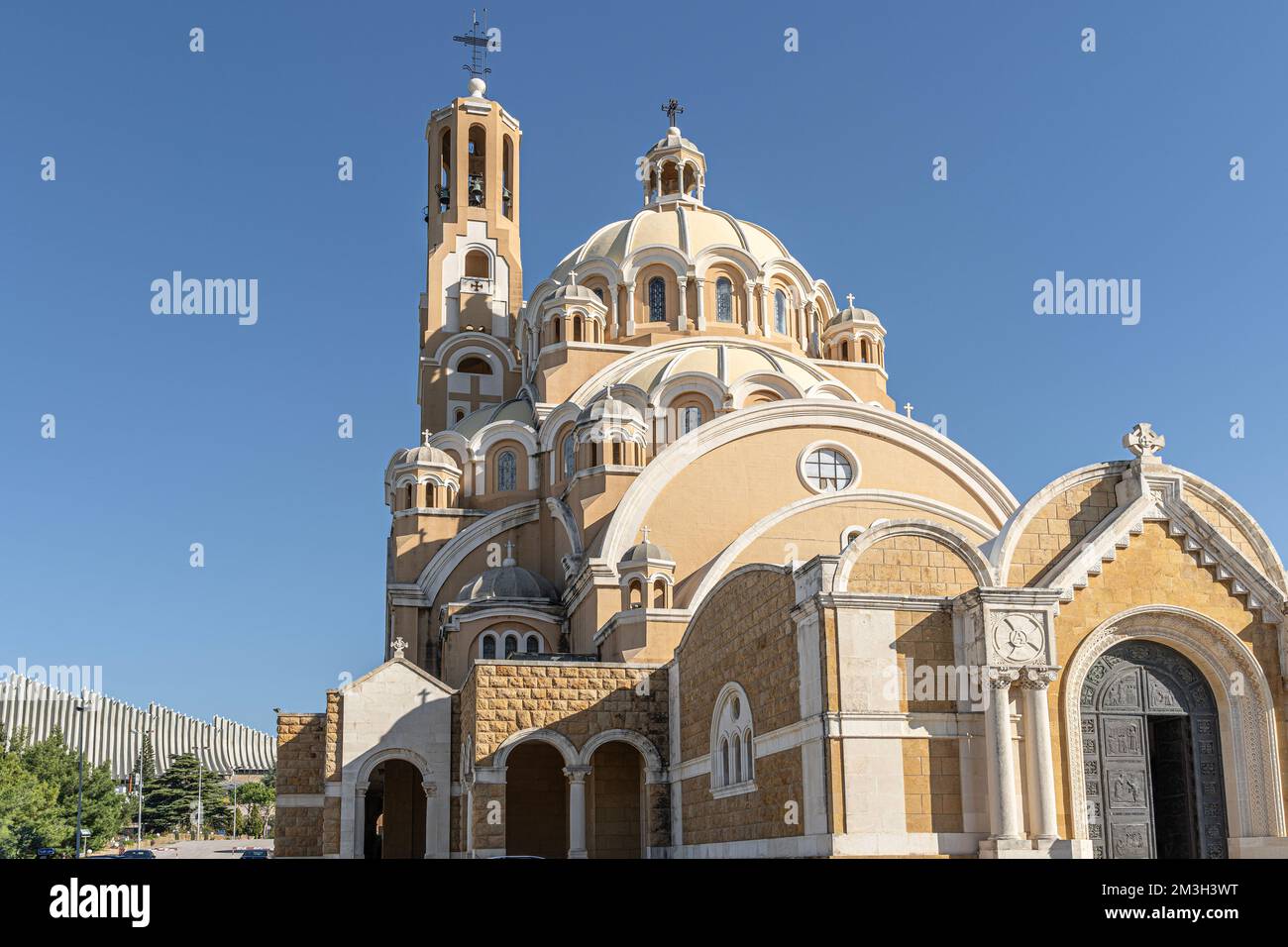 Melkite Greek Catholic basilica of St. Paul at Harissa, Lebanon Stock ...