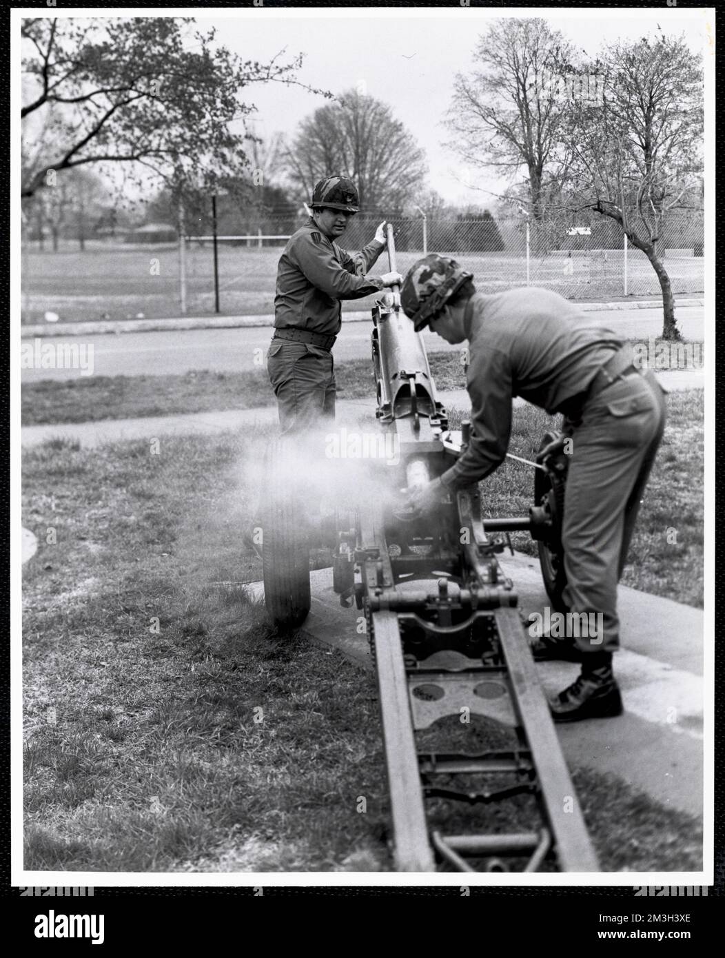 Military officers firing cannon , Military officers, Cannons, Watertown ...