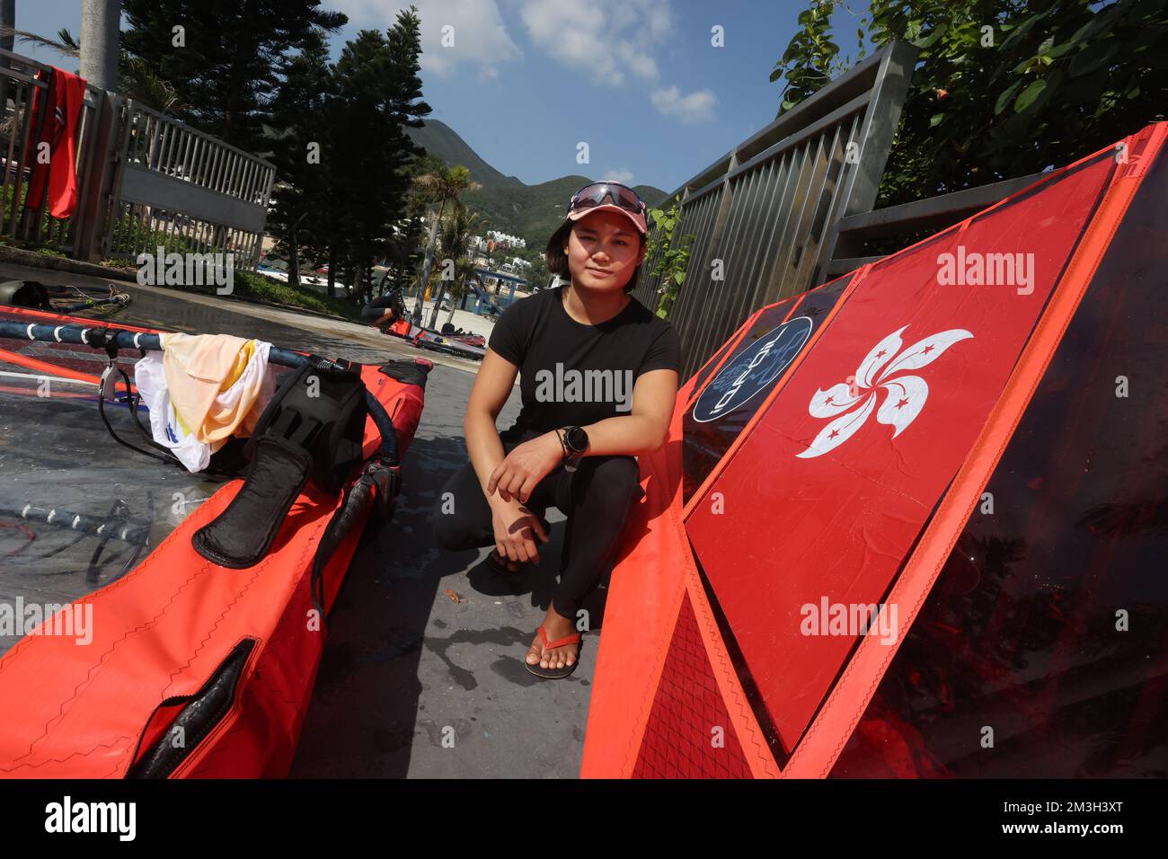 Hong Kong windsurfer Ma Kwan-ching, at the Asian Windsurfing ...