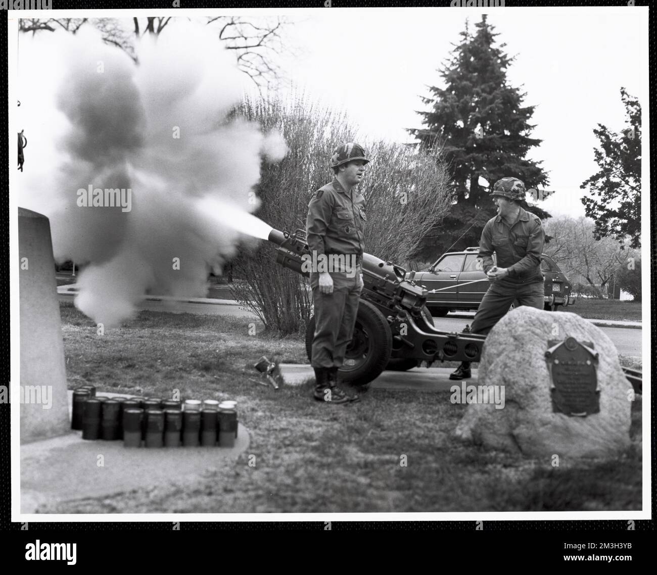 Military officers firing cannon , Military officers, Cannons, Watertown ...