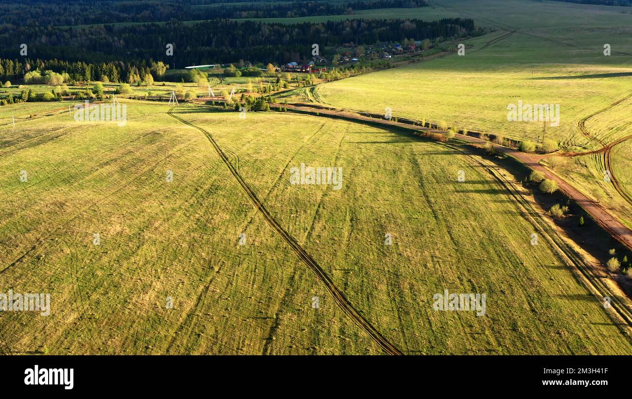 Drone footage rural country road hi-res stock photography and images ...