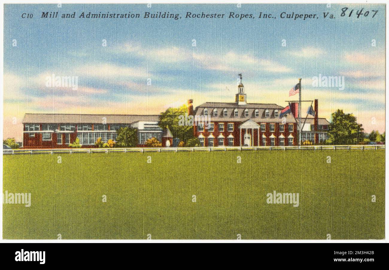 Mill and administration building, Rochester Ropes, Inc., Culpeper, Va ...
