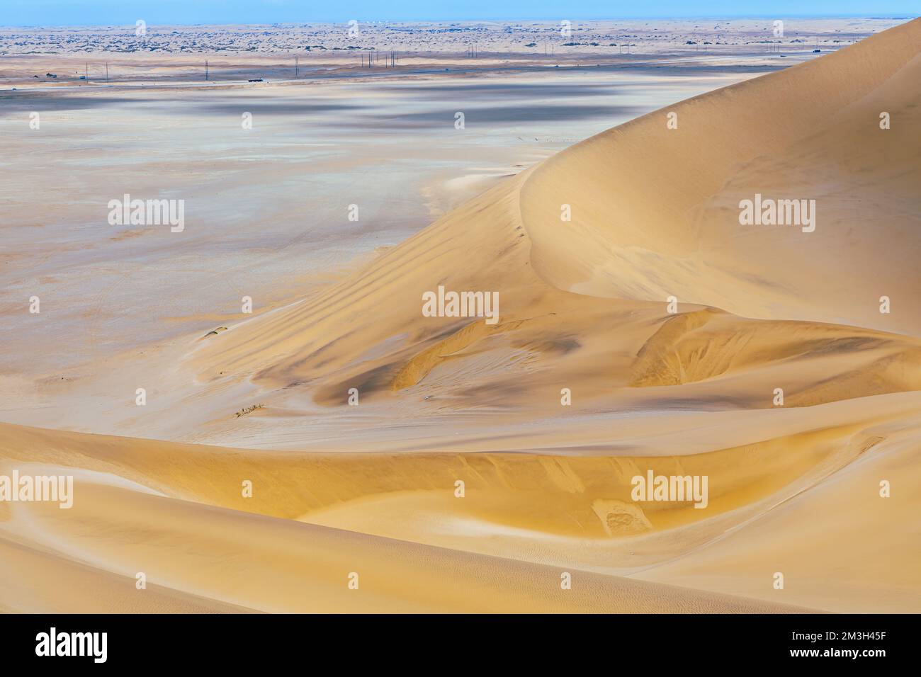 Namibia Desert. Aerial View Sand Dunes near Walvis Bay. Skeleton Coast ...