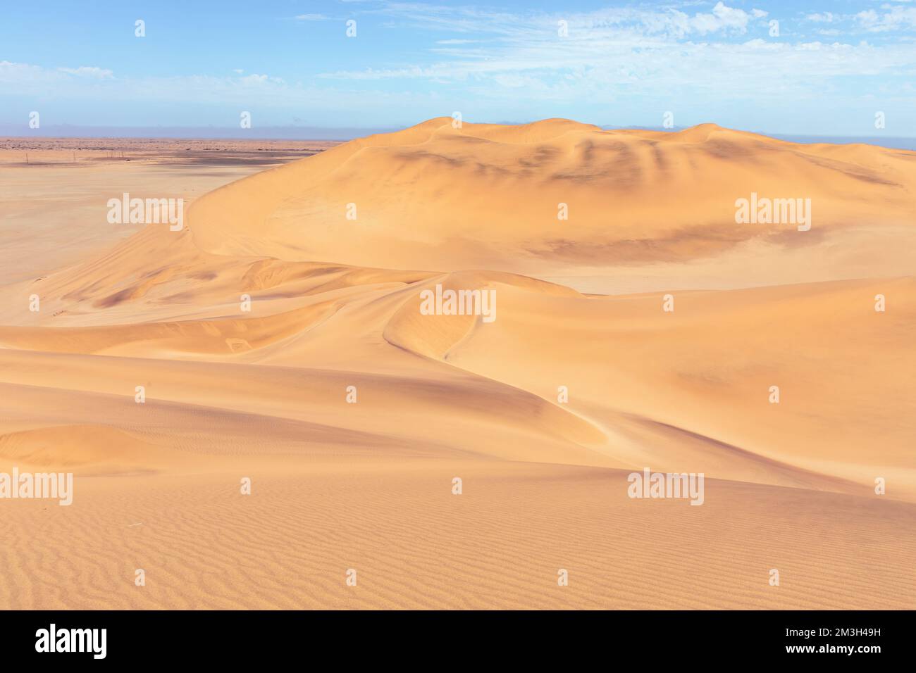 Namibia Desert. Aerial View Sand Dunes near Walvis Bay. Skeleton Coast ...
