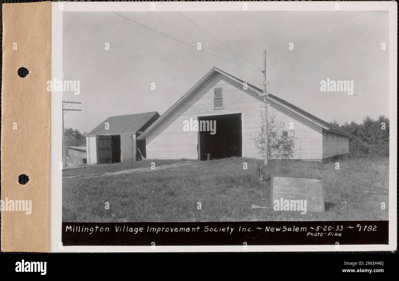 Millington Village Improvement Society, horse sheds, New Salem, Mass ...