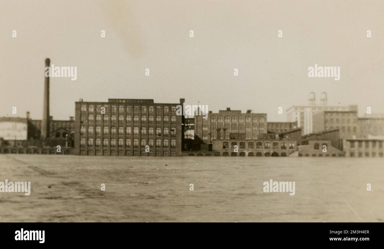 Mills north side Lawrence , Floods, Mills, Rivers . Massachusetts Stock ...