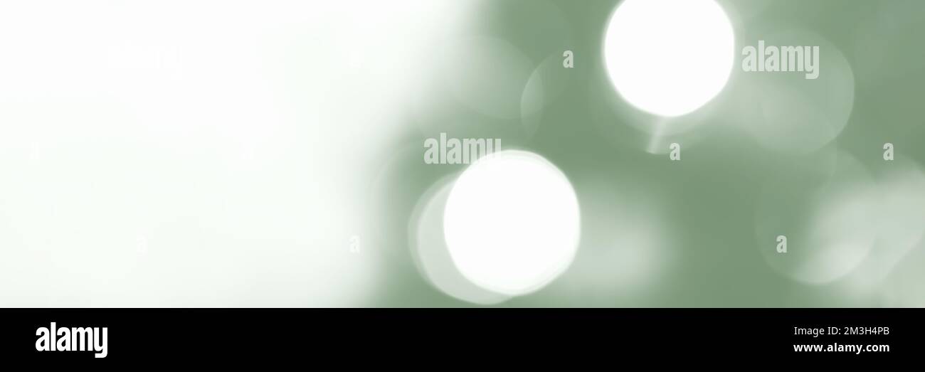 Blurred lights, green background, banner texture. Abstract bokeh with ...