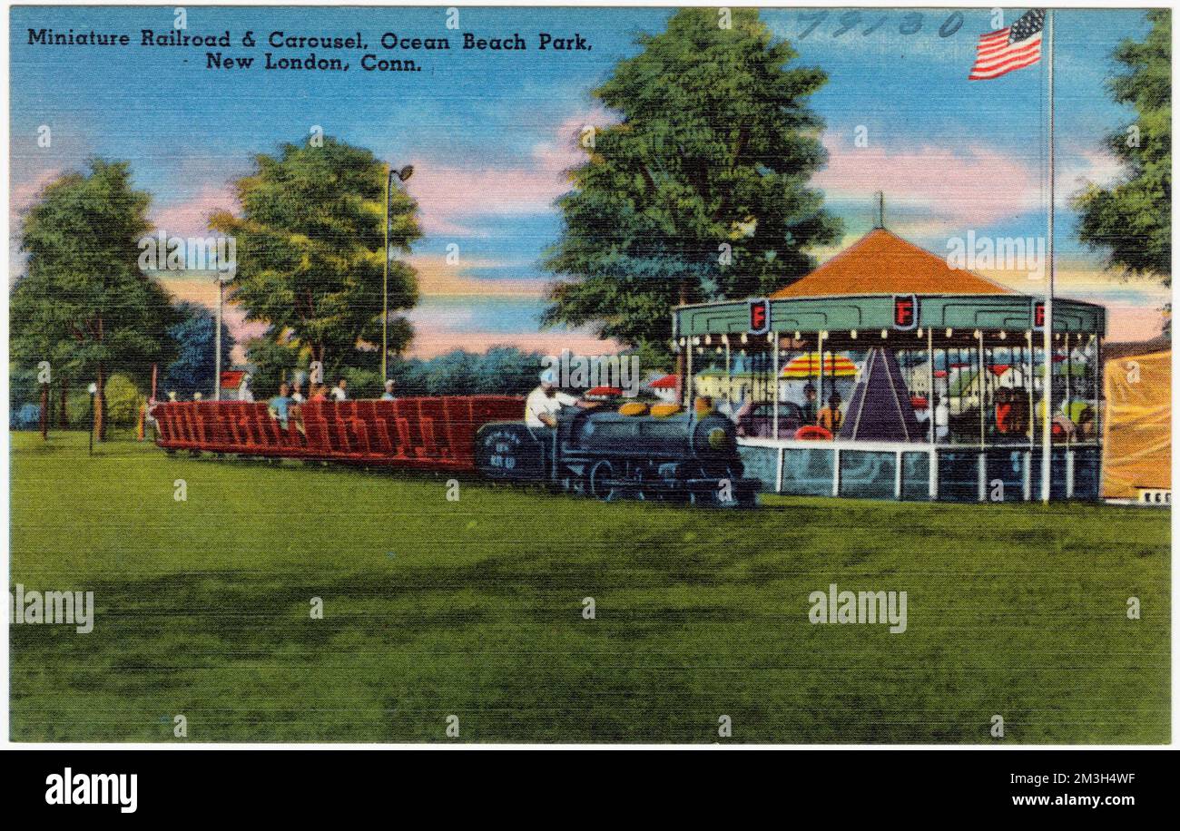 Miniature Railroad & Carousel, Ocean Beach Park, New London, Conn ...
